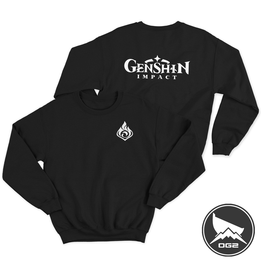 Jual Sweater game logo pyro gensin impact G039 crewneck pria wanita OG2 ...