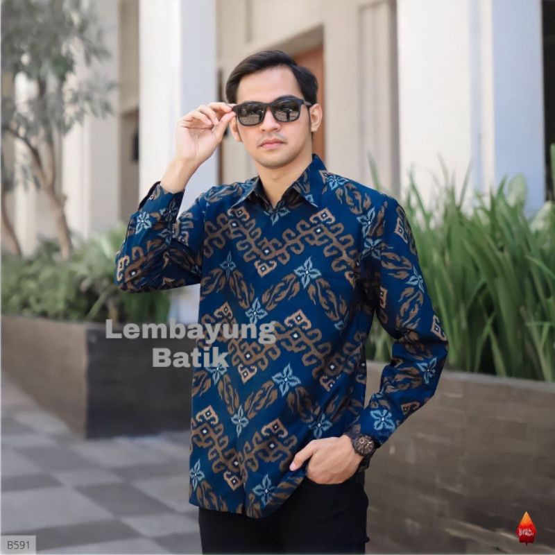 Jual kemeja motif batik kemeja modern M L XL XXL | Shopee Indonesia