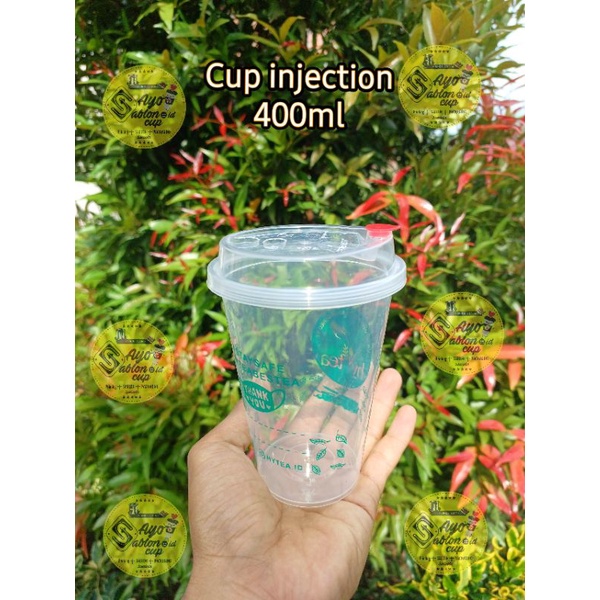 Jual CUP INJECTION 500ML - 16OZ SUDAH TERMASUK TUTUP + STOPER | Shopee ...