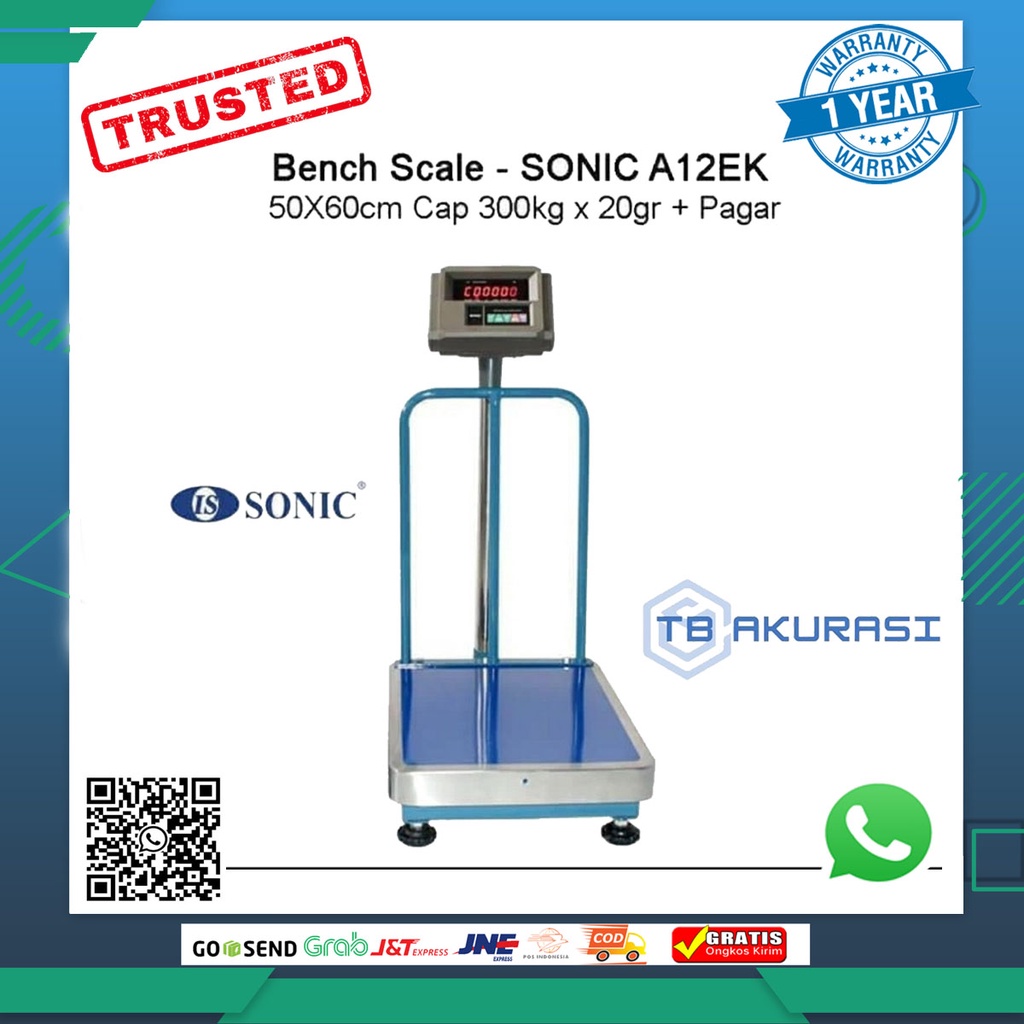 Jual Timbangan duduk/ timbangan Duduk / Sonic A12EK Cap 300Kg + Pagar | Shopee Indonesia