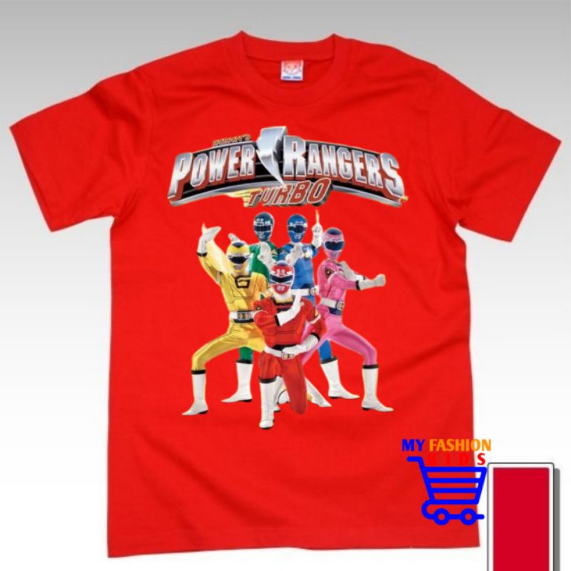 Jual BAJU ANAK KAOS ANAK POWER RANGERS TURBO BAHAN PREMIUM | Shopee ...
