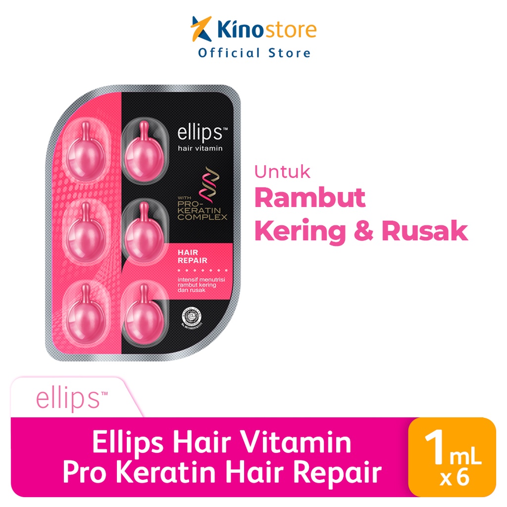 Jual Ellips Hair Vitamin Pro Keratin Hair Repair Blister 6 Butir ...