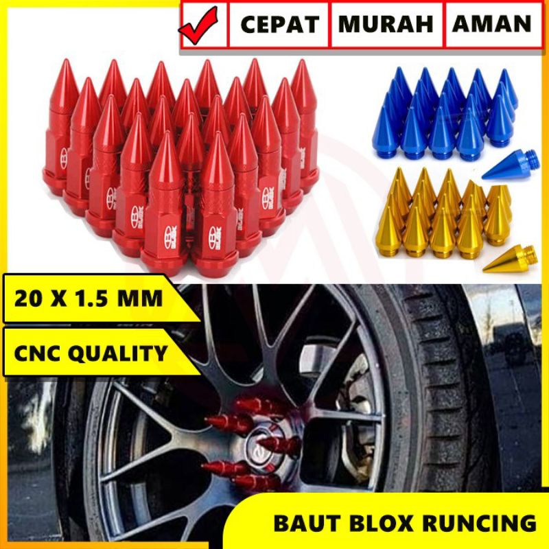 Jual VARIASI BAUD RODA RACING - LUGNUT BLOK - LANCIP 1.5MM | Shopee ...