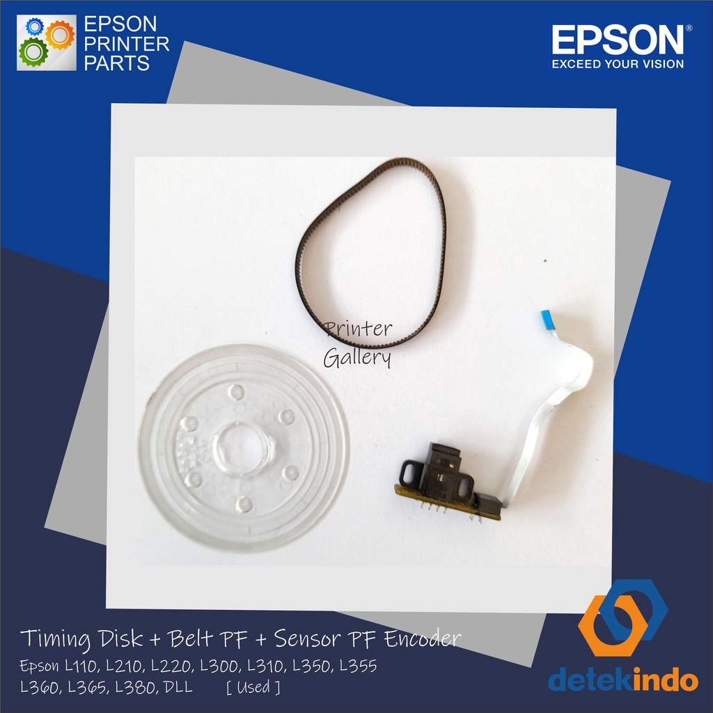 Jual Timing Disk + Belt PF + Sensor PF Encoder Samping Epson L110 L210 ...