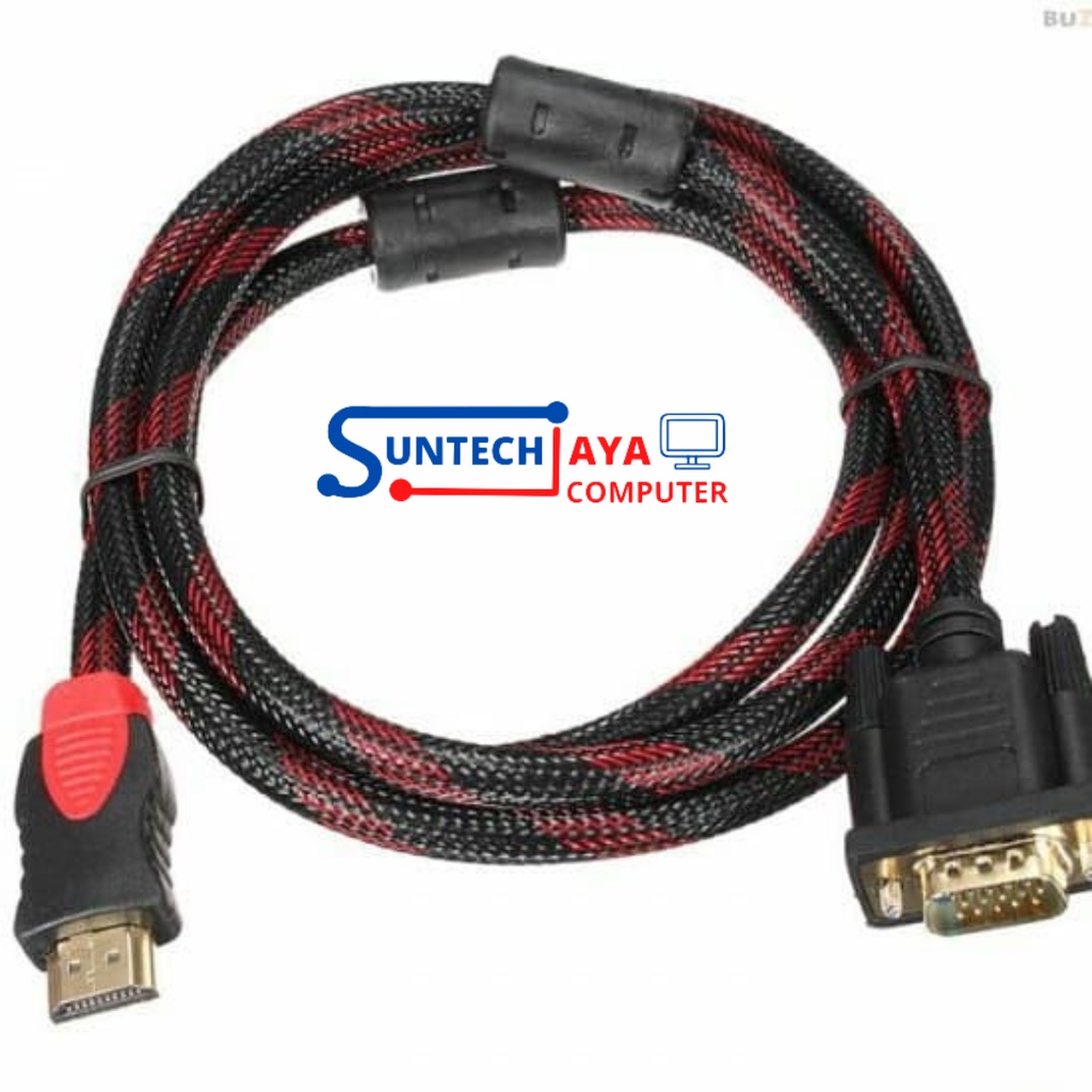 Jual Kabel hdmi to vga / converter vga to hdmi 1,5 / 3 / 5 Meter | Shopee Indonesia