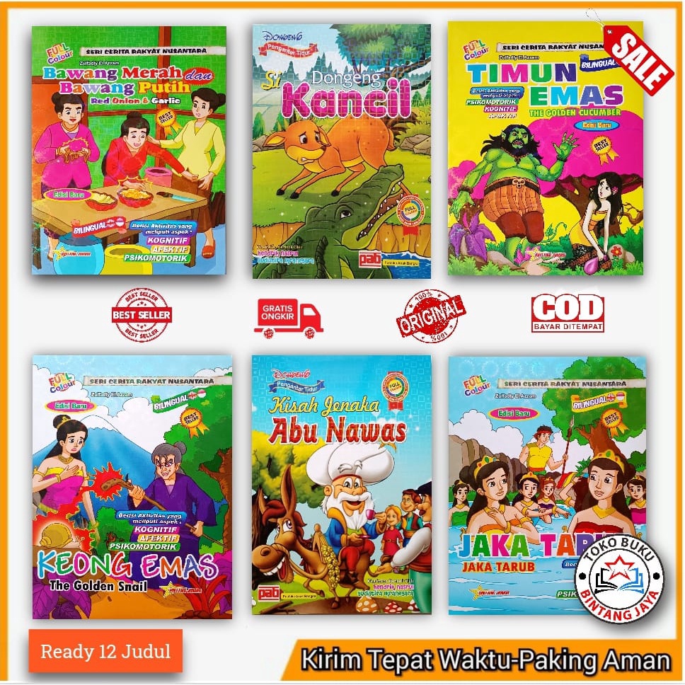 Jual Buku Cerita Anak Bergambar - Buku Cerita Rakyat Dongeng Pengantar ...