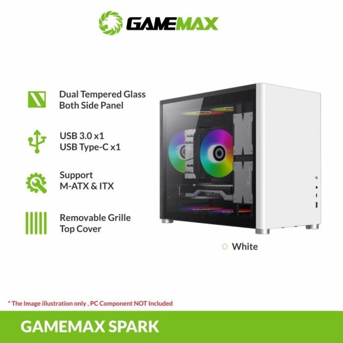 Jual Casing Casing Komputer / Casing Pc Gamemax Spark M-Atx | Shopee Indonesia