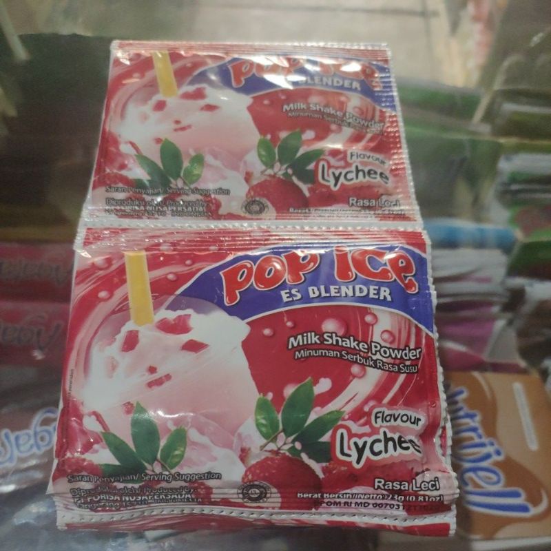 Jual Pop ice Lychee 25g isi 10/renceng | Shopee Indonesia
