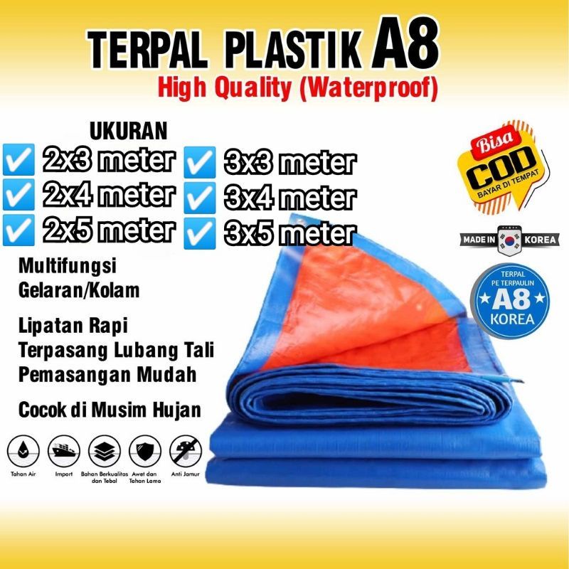 Jual Terpal Lembaran Ukuran 2x4 meter A5 100% Original Korea Merk Treck ...