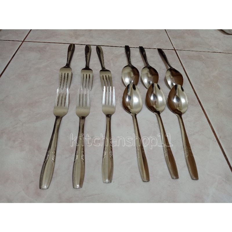 Jual 6pcs sendok makan tebal polos stainless isi 6 / sendok garpu cafe ... Jual 6pcs sendok makan tebal polos stainless isi 6 / sendok garpu cafe ...