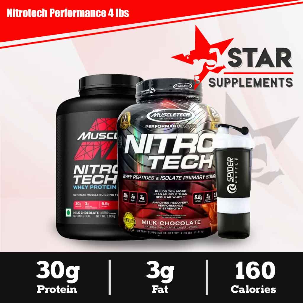 Jual Muscletech Nitrotech Whey Protein 4 lbs / 4lbs / Nitro Tech ...