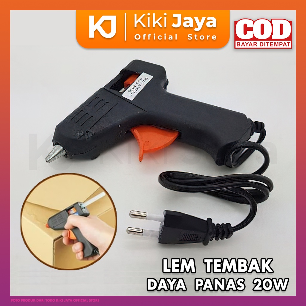 Jual [KIKI] Lem Tembak / Glue Gun - 20 Watt - Alat Pengelem Perekat Hot ...