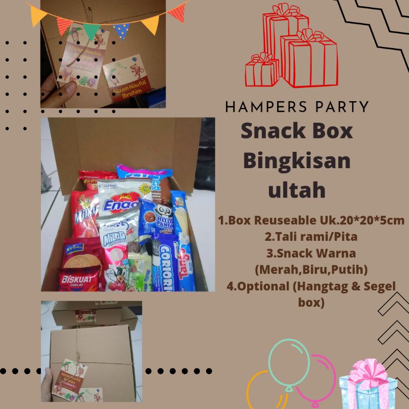 Jual Bingkisan ultah anak/Snack box/Hampers box murah (SNACK REQUEST ...