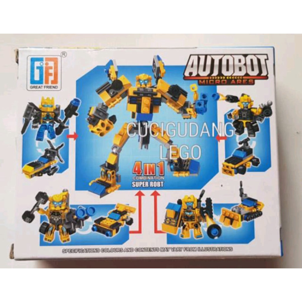 Jual Mainan Blok Bricks Block Robot Autobot 2 in 1 Transformer Bukan ...