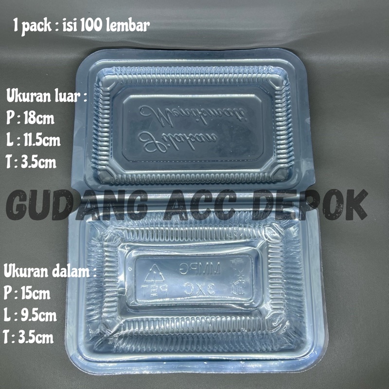 Jual MIKA PLASTIK MIKA BENING 3C 3XC / TEMPAT MAKANAN KUE BUAH NASI ...