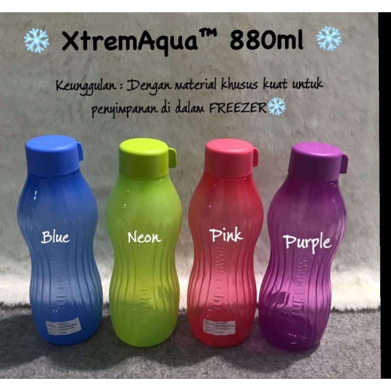 Jual botol 880 ml tupperware tahan banting, awet dingin sisa merah dan ...