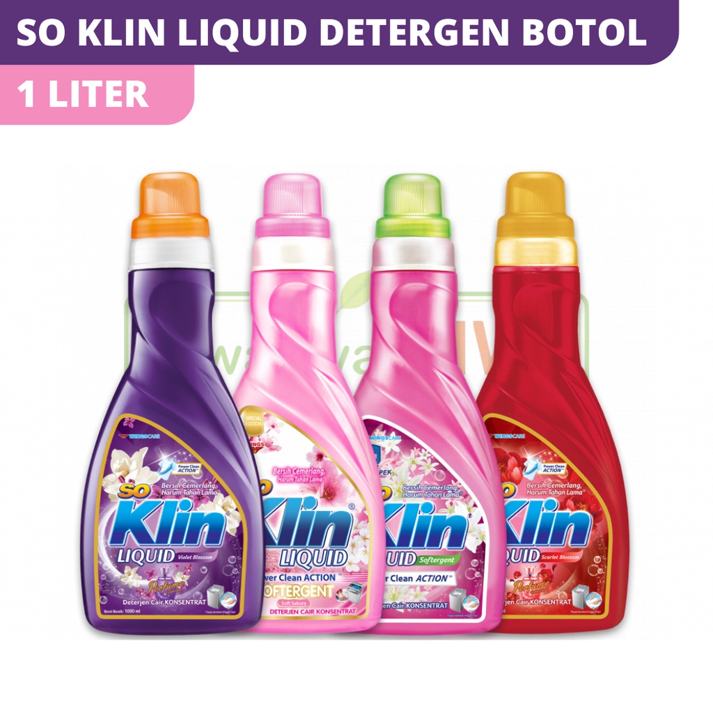 Jual So Klin Detergent Liquid 1000 mL ( Free Ongkir Free Kardus ...