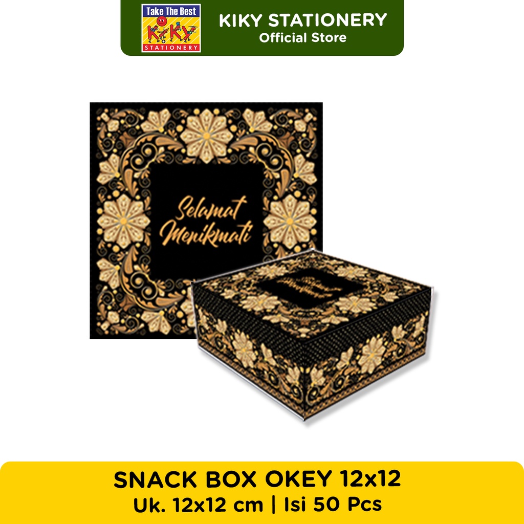 Jual OKEY Snack Box / Dus Makanan (Uk. 12 x 12 x 7 cm) - 1 Pack = 50 ...