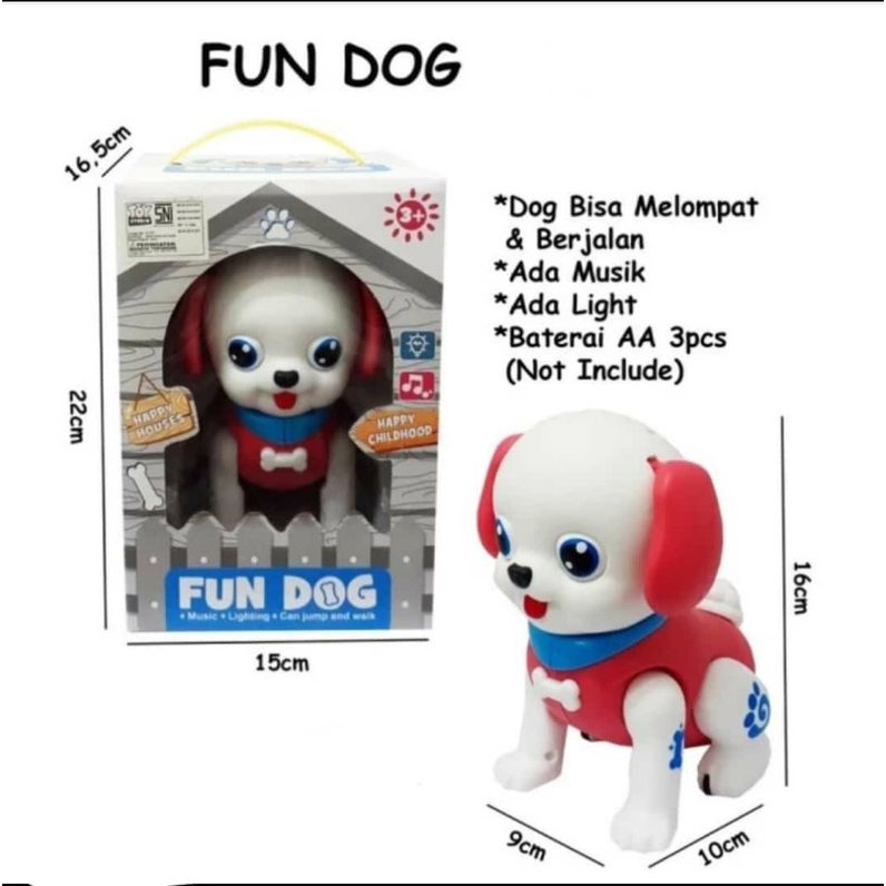 Jual Mainan Fun Dog bisa Jalan Lompat ada Musik | Shopee Indonesia