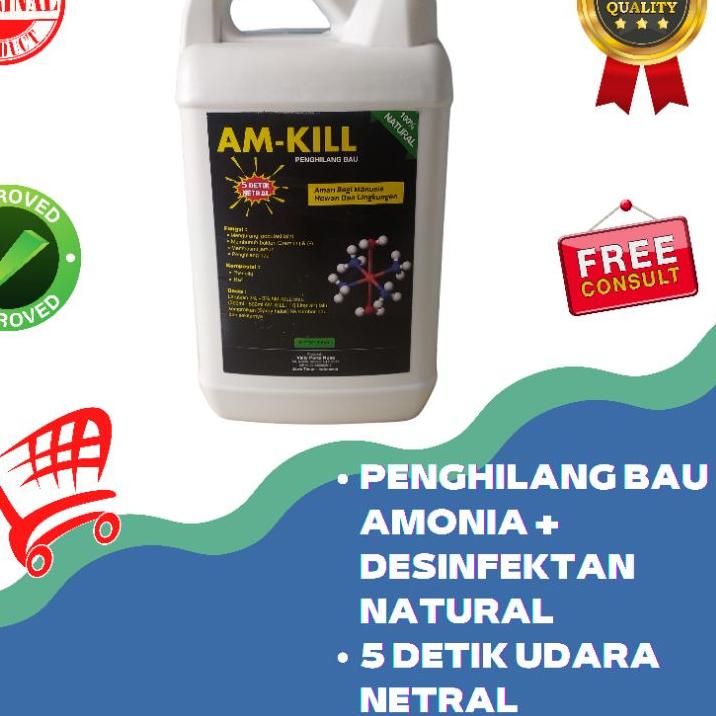 Jual [KODE AGCFJ] AMKILL 1 liter - PENGHILANG BAU AMONIA AYAM BROILER AYAM PETELUR LAYER KOTORAN ...