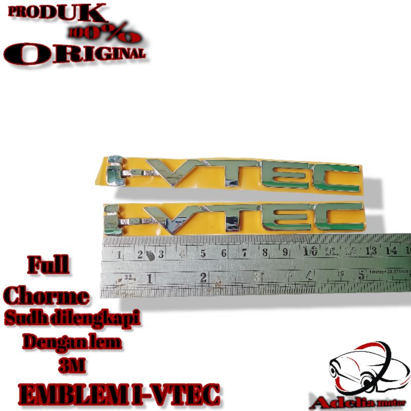 Jual emblem i-vtec tulisan i-vtec logo i-vtec lambang i-vtec original ...