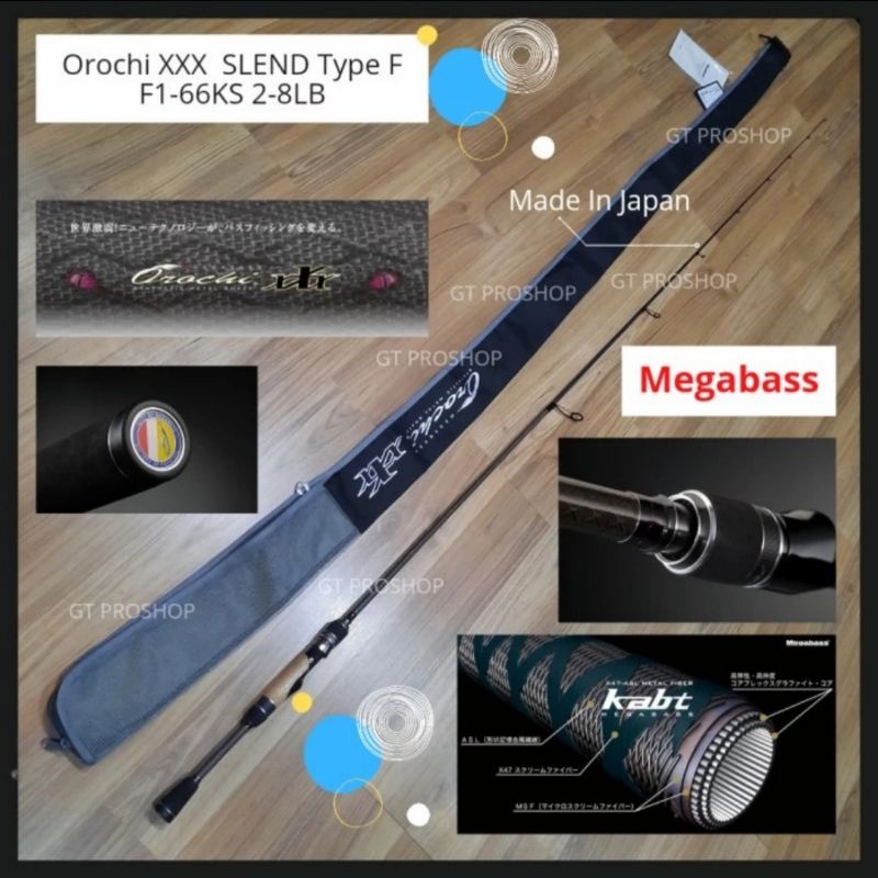Jual MEGABASS OROCHI XXX SLEND F1-66KS 2-8LB SPINNING ROD | Shopee ...