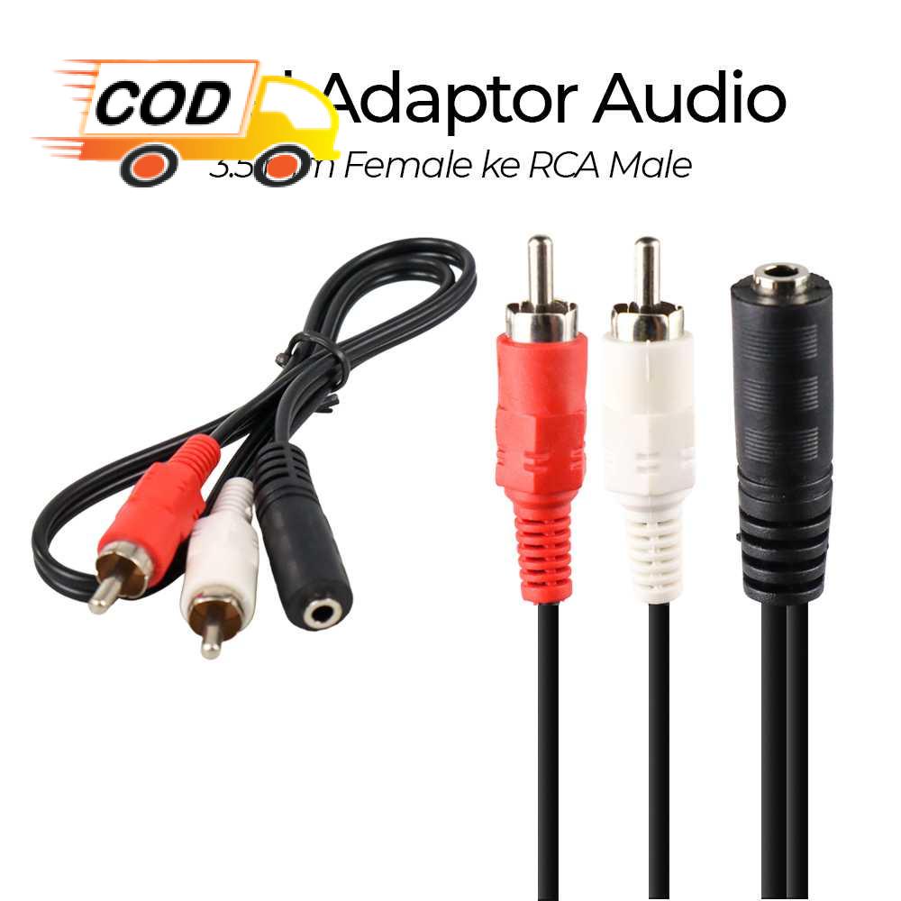 Jual Kabel Adapter Audio 3.5mm Female ke RCA Male HiFi 40cm Colokan ...