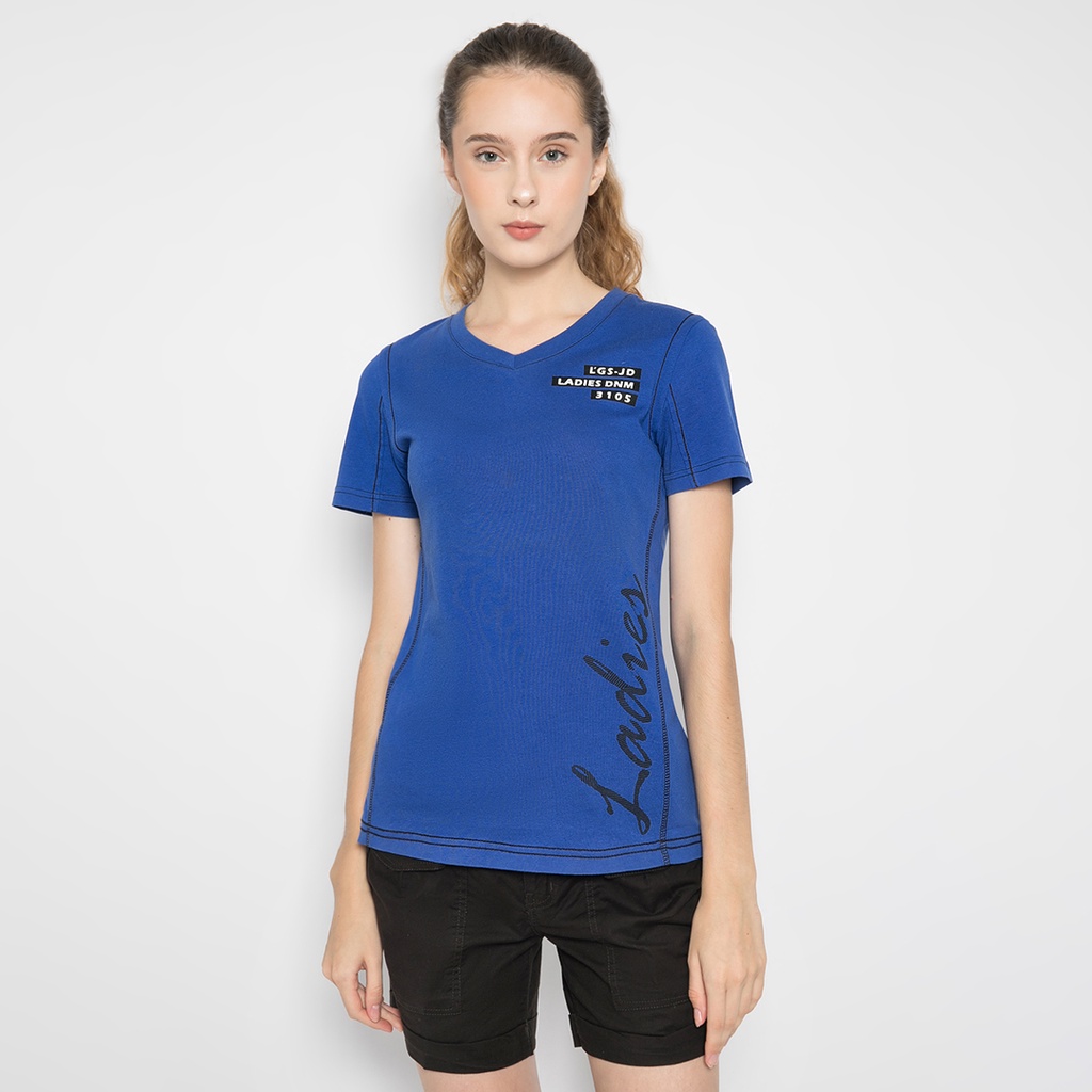 Jual LGS - Kaos Casual Wanita - Lengan Pendek - Warna Biru - Gambar ...