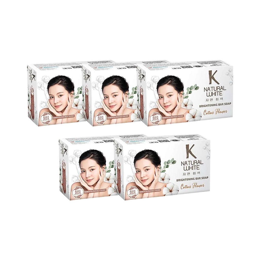 Jual K Natural White Sabun Mandi Batang Cotton Flower 5 x 85 gr ...