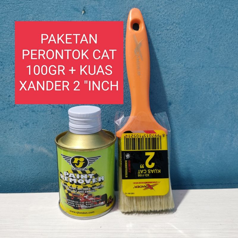 Jual Paketan Paint Remover RJ 100gr + Kuas Xander 2" Inch Cairan ...
