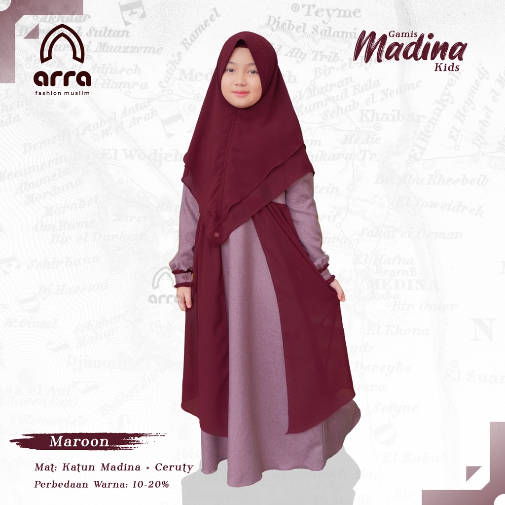 Jual ARRA - Madina Sarimbit Lebaran Set Keluarga (Koko, Gamis, Kerudung ...