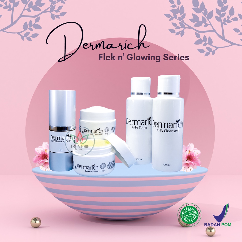 Jual Paket Dermarich Skincare Lengkap Flek and Glowing Series isi 5 ...