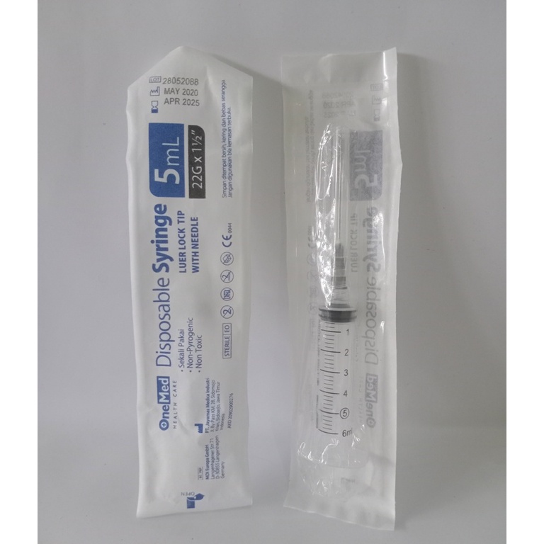 Jual Harga Ecer Spuit Disposable Syringe Onemed 1cc 3cc 5cc 10cc Dengan Needle | Shopee Indonesia