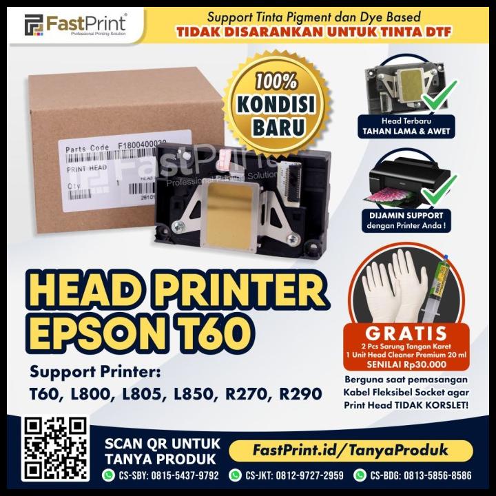 Jual Fast Print Head Printer Original Epson T60 L800 L805 L850 R290 ...