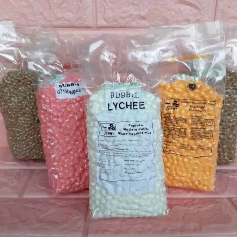 Jual 1kg Bubble Tapioka Pearl Boba / Boba Aneka Rasa Brown Sugar, Leci ...