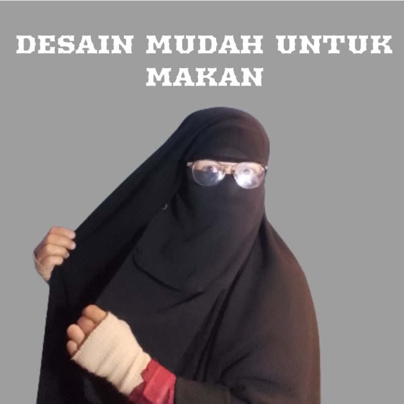 Jual NIQOB MAHKOTA DEWI 2 IN 1 CADAR TALI PRO NIQOB YAMAN SIFON ARAB ...