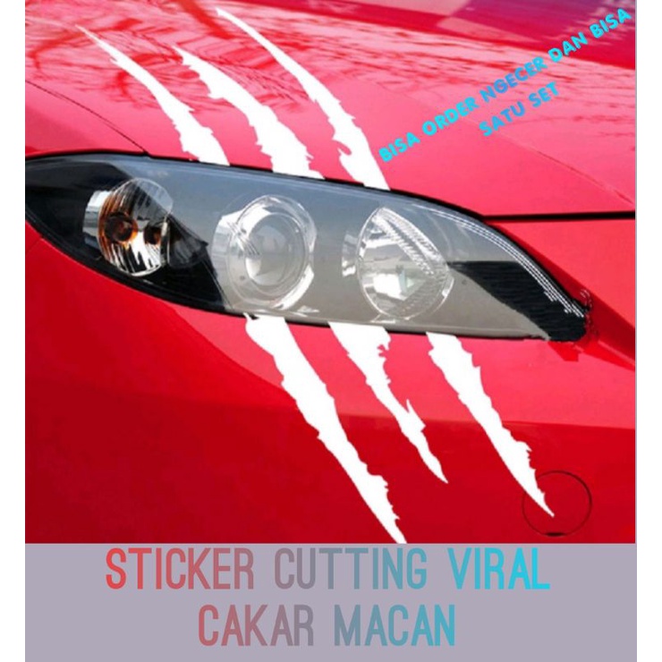 Jual Stiker sticker cutting cakar macan viral | Shopee Indonesia