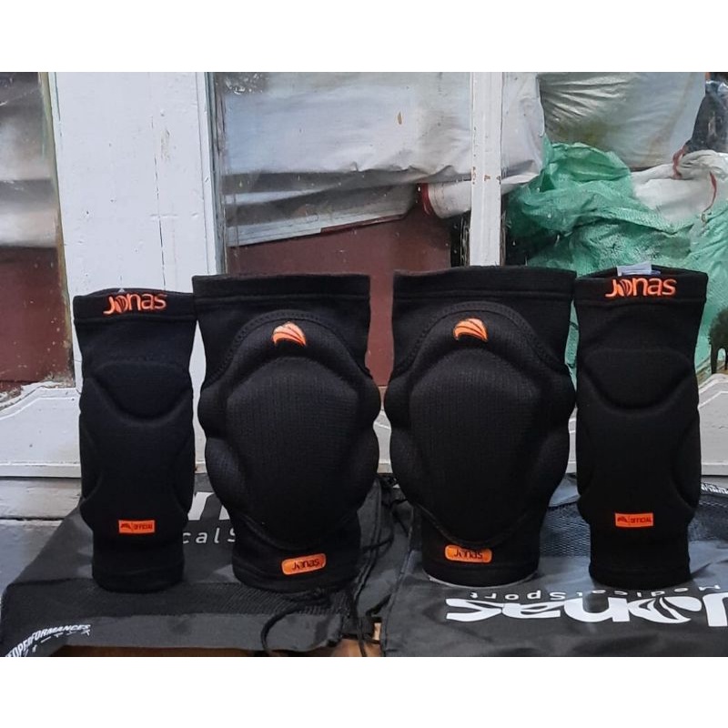 Jual PAKET KNEEPAD X3 ELITE JONAS ELBOWD TOUCH FREE TAS string bag ...