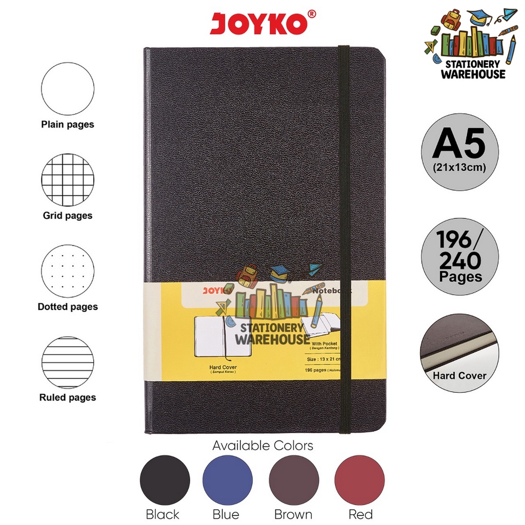Jual Notebook Buku Tulis Catatan Diary Agenda Joyko Hard Cover NB-663 ...
