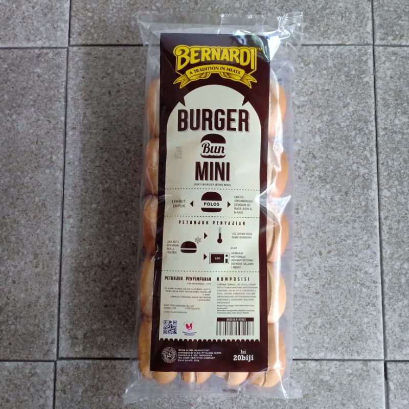 Jual Bernardi Roti Burger Mini isi 20 pc 620 gram | Shopee Indonesia