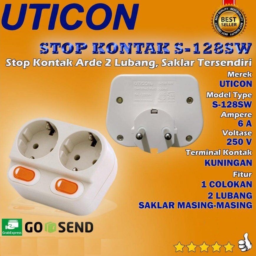 Jual UTICON STOP KONTAK ARDE Colokan Listrik Steker Saklar Tersendiri + Switch Lampu On Off SNI ...