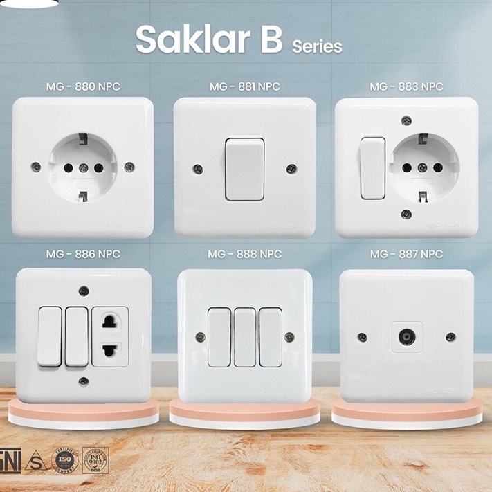 Jual MORGEN B Series Saklar Engkel Seri Stop Kontak Arde IB Tanam ...