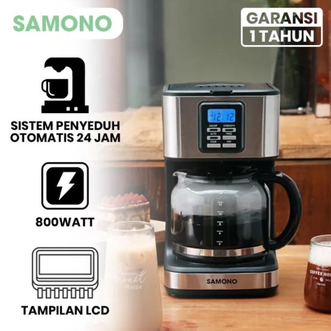 Jual Mesin Kopi Otomatis Coffee Maker 800W 1,8 L Merk Samono Sw-Cmeb18 ...