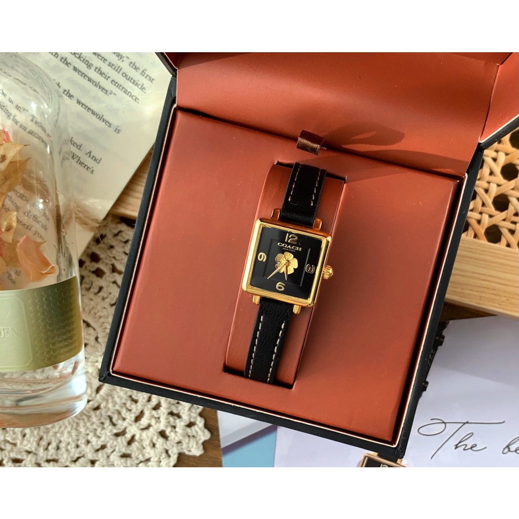 Jual Original 2022 New Coach CASS Series Tea Rose Dial Calfskin Quartz ...
