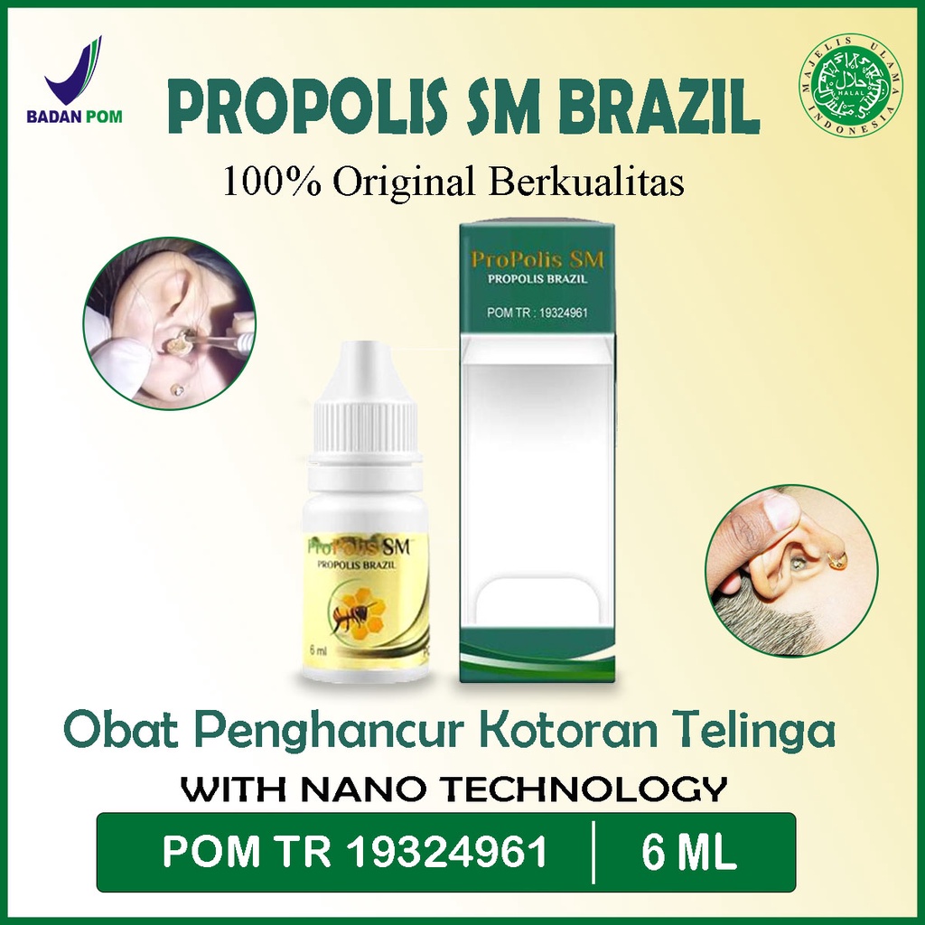 Jual Propolis Sm Brazil Obat Penghancur Kotoran Telinga Keras Tetes ...