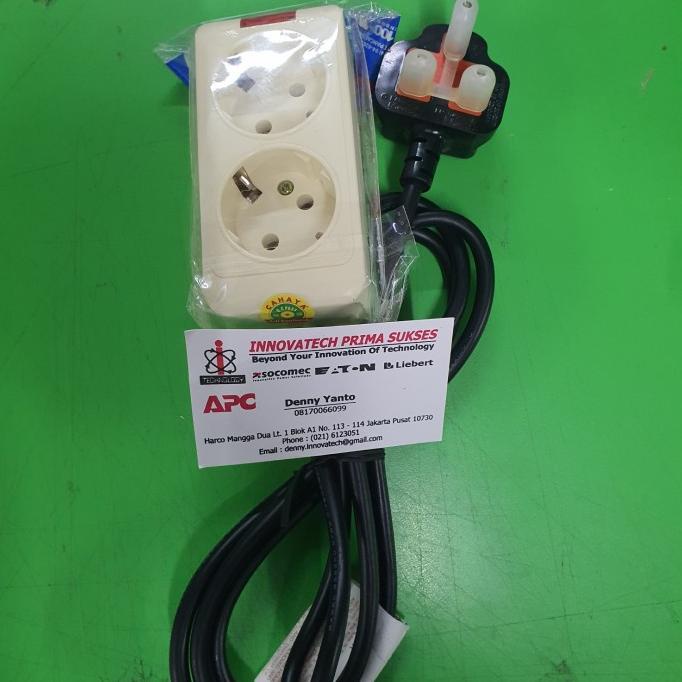 Jual Terminal Colokan listrik stop kontak 2 soket kaki 3 ground ...