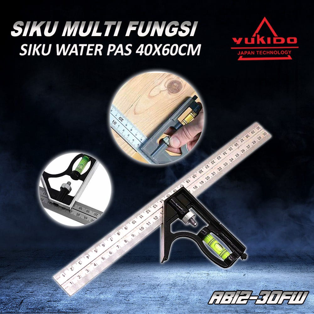 Jual Penggaris Siku L Waterpass Kombinasi Square Ruler Sudut Presisi ...
