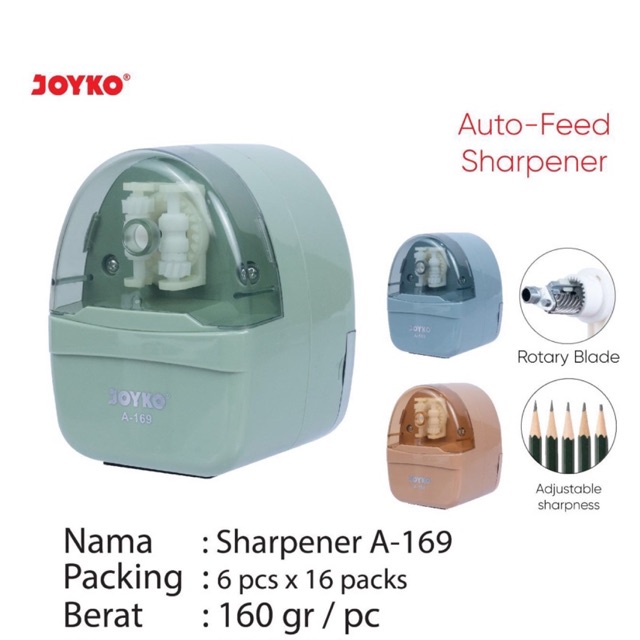 Jual ( 1 pcs ) Rautan Meja A169 / Kerukan Pencil / Sharpener / Serutan ...