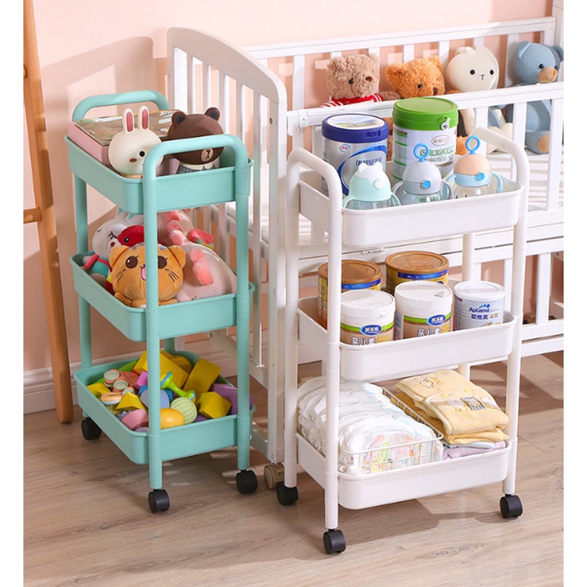 Jual Rak Dorong Rak Serbaguna Rak Dapur 3 Tingkat Ukuran 41 x 30 x 76 ...