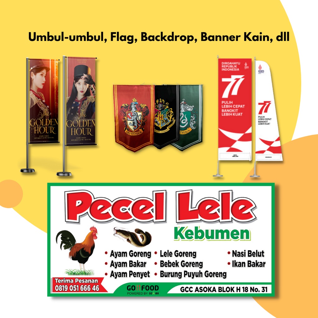 Jual Cetak Kain Direct Sublim Sublimasi / Cetak Umbul - Umbul Flag ...
